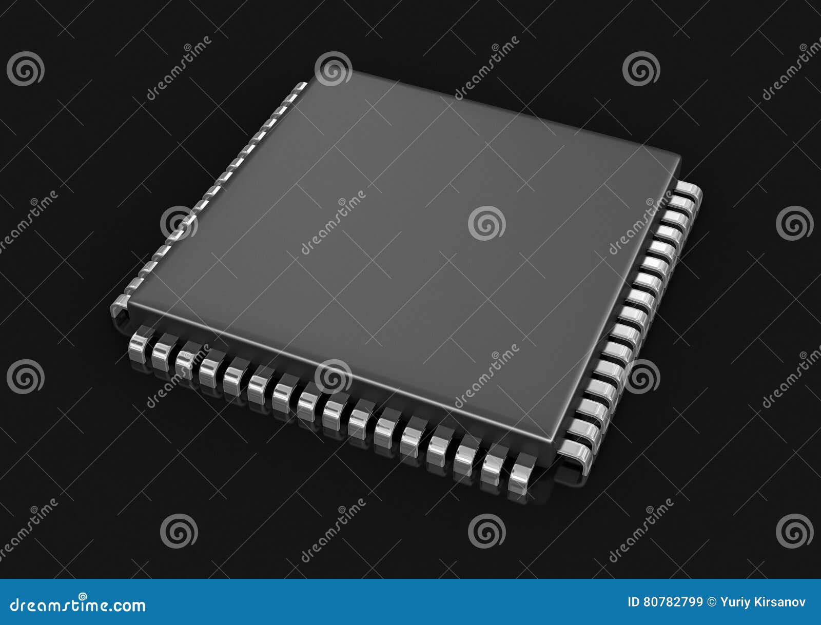 3D image of Microchip stock illustration. Illustration of integrated ...