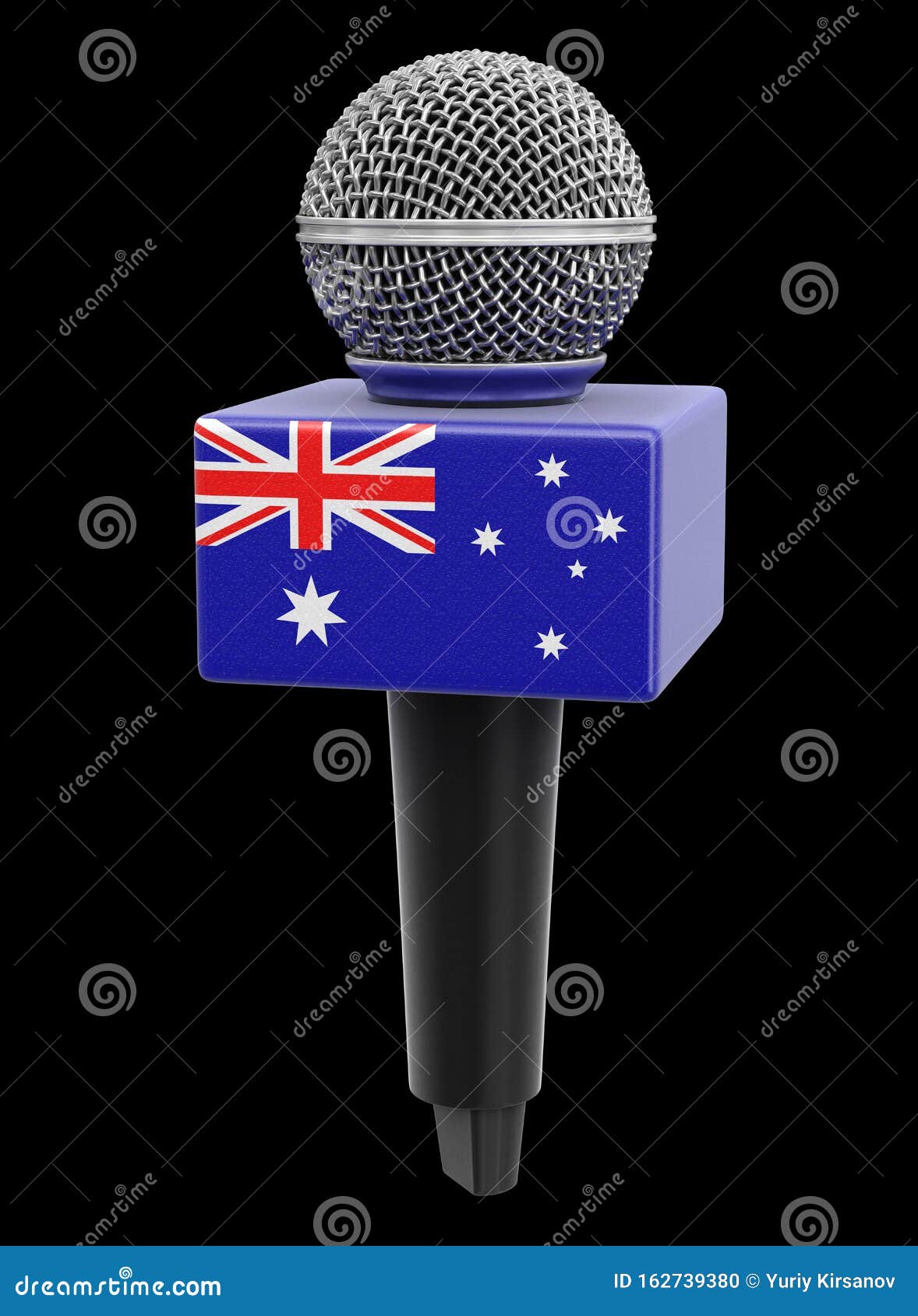 Microphone with Australian Flag. Image with Clipping Path Stock ...