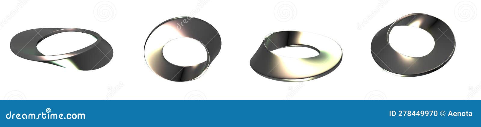 3D Image of Moebius Strip Surface - Parametric Solid Geometry Stock ...