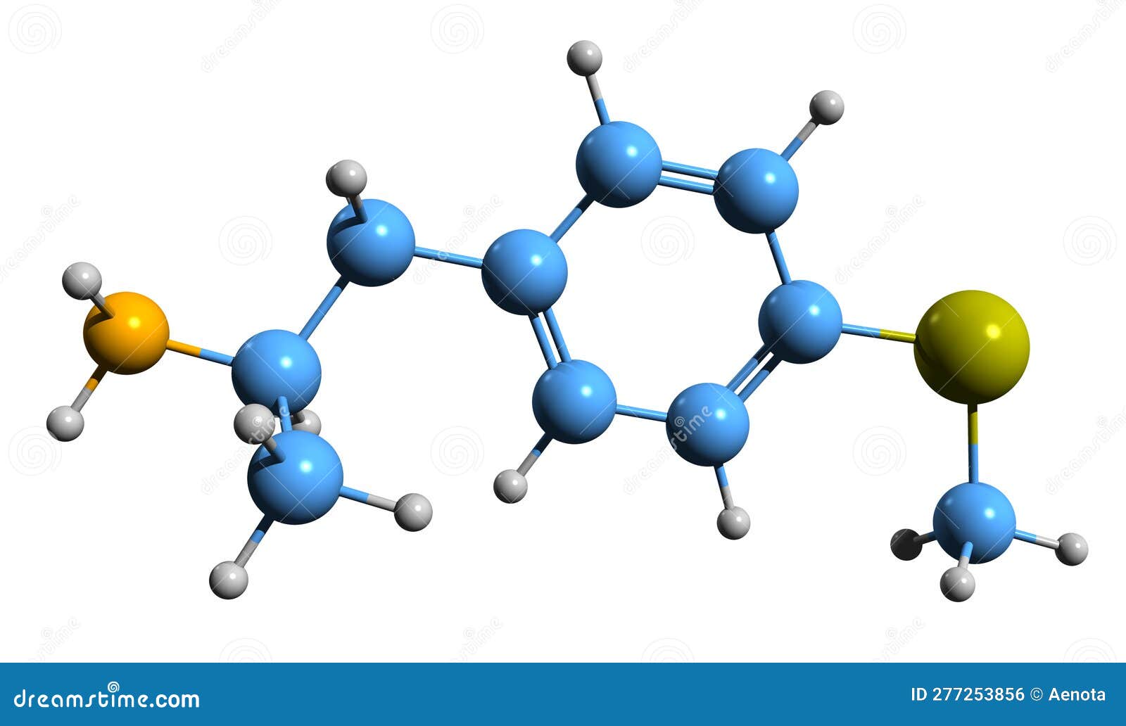 3D Image of 4-MTA Skeletal Formula Stock Illustration - Illustration of ...
