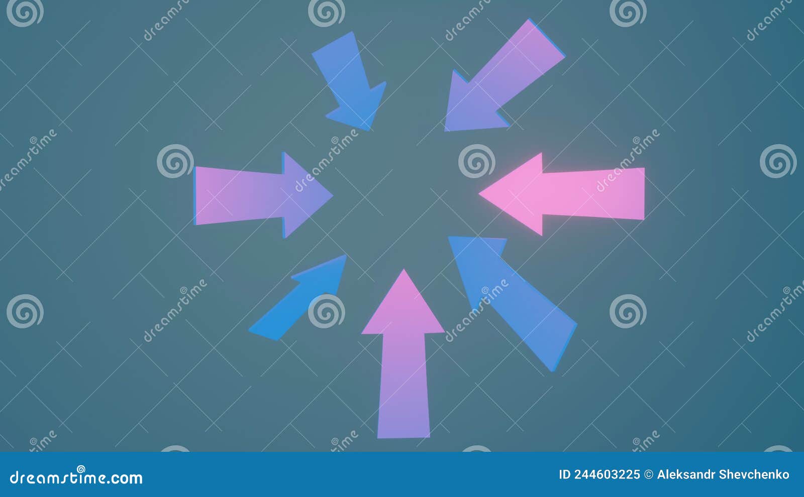 3d Image Multi-colored Pointers, Arrows Stock Illustration ...