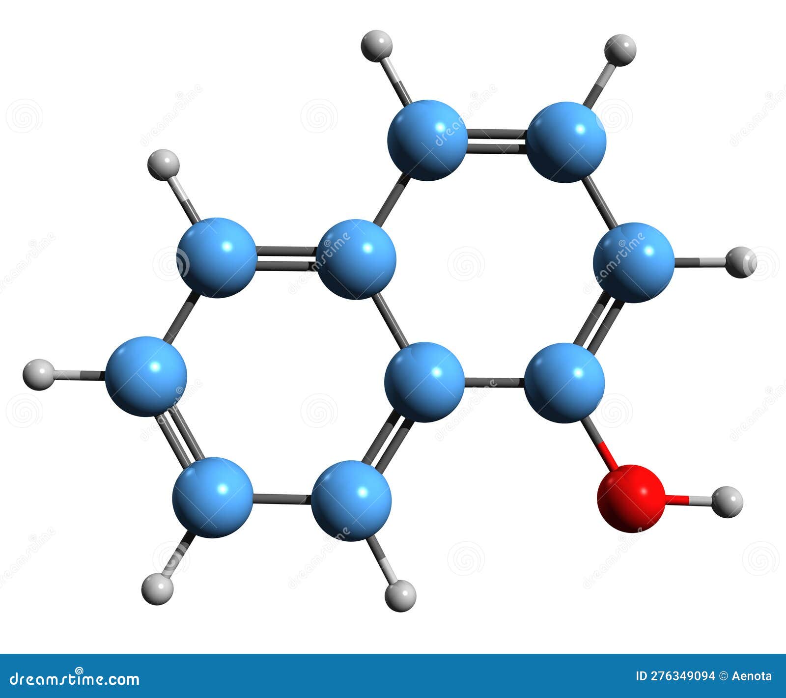 3D Image of Naphthol Skeletal Formula Stock Illustration - Illustration ...