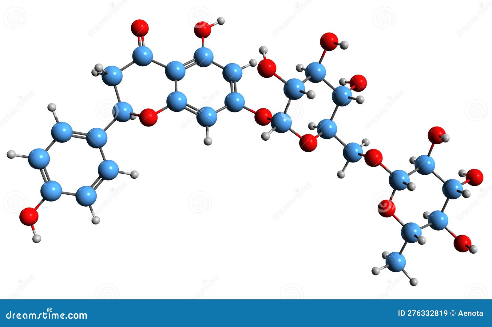 3D Image of Narirutin Skeletal Formula Stock Illustration ...