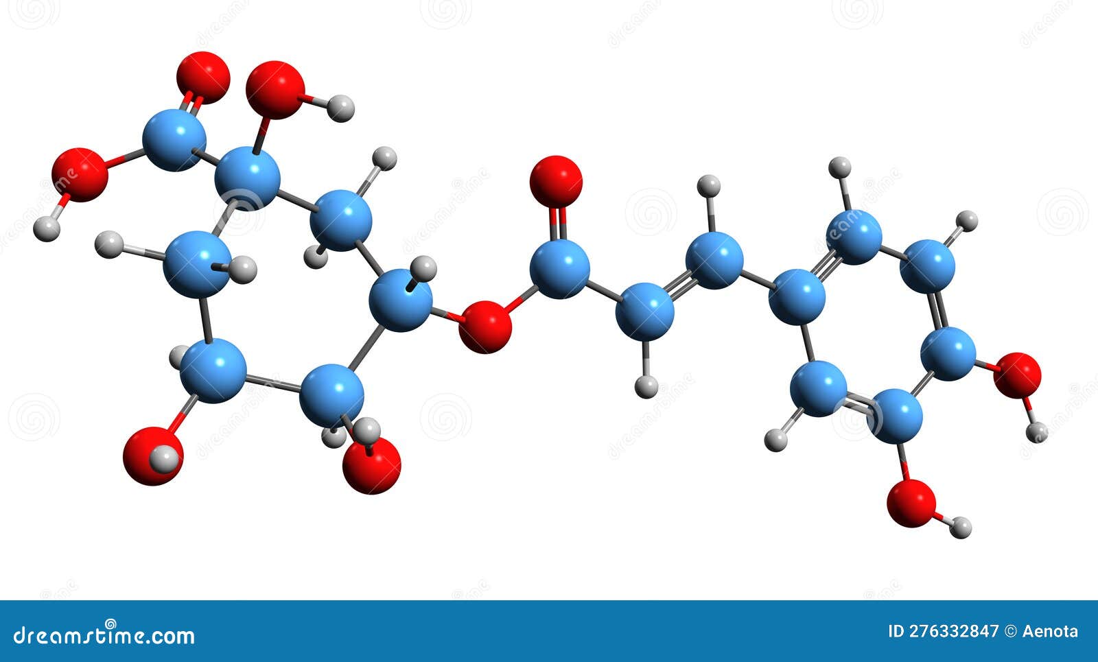 3D Image Of Neochlorogenic Acid Skeletal Formula Royalty-Free Stock ...