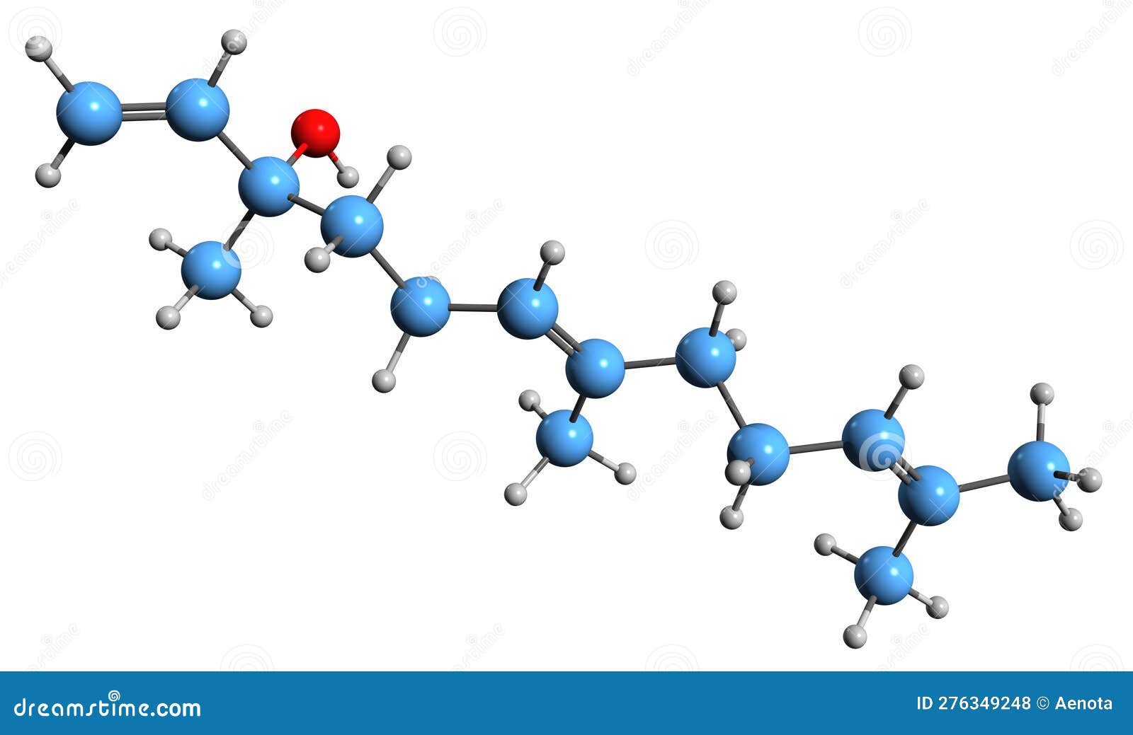 3D Image of Nerodiol Skeletal Formula Stock Illustration - Illustration ...