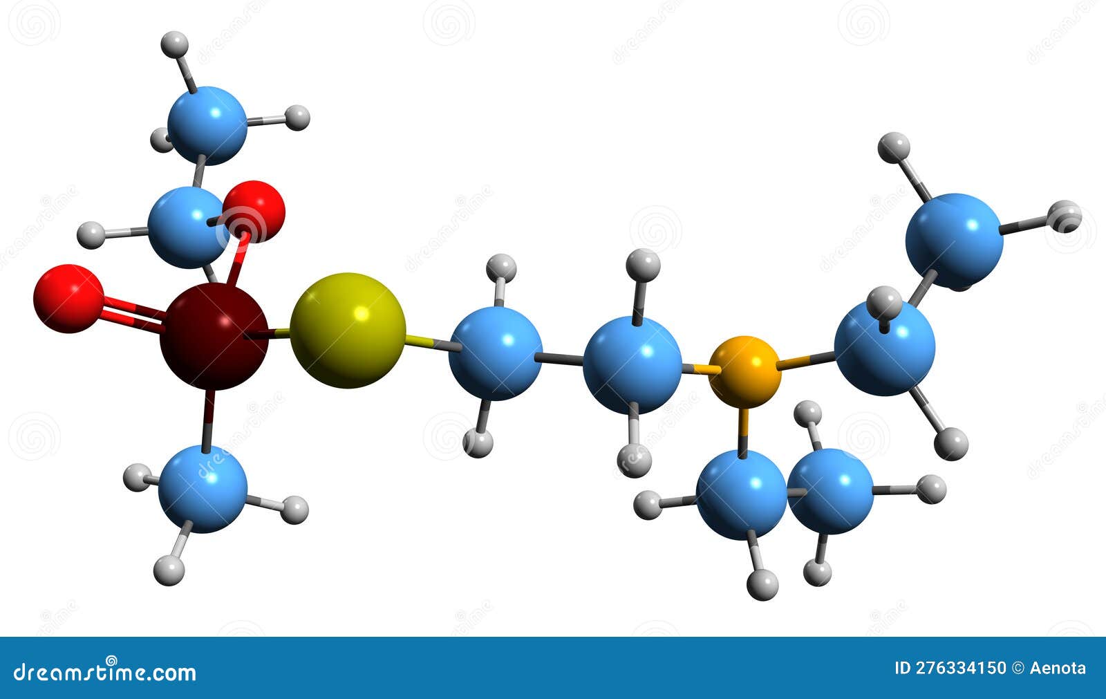 3D Image of Nerve Agent VM Skeletal Formula Stock Illustration ...