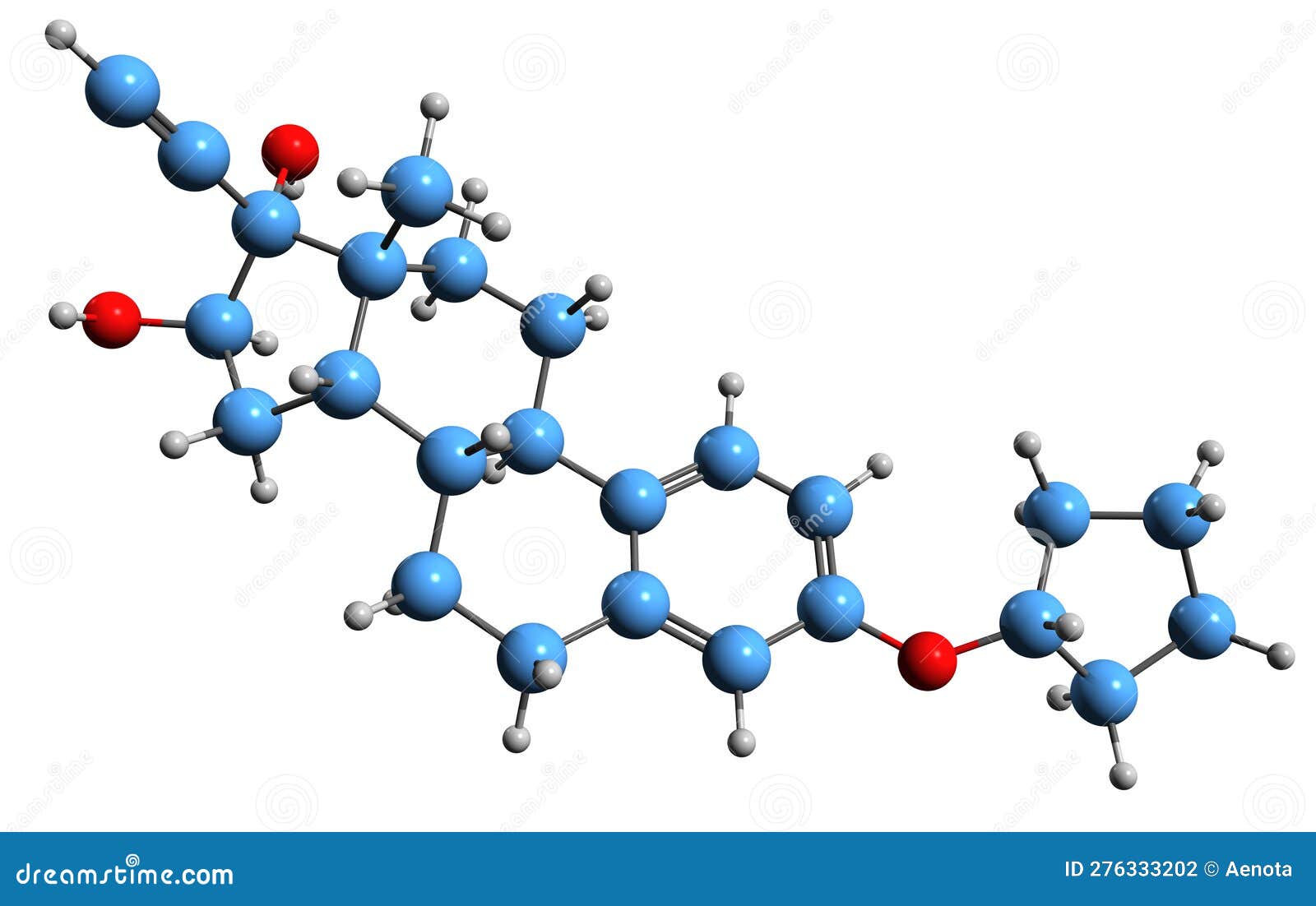 3D Image of Nilestriol Skeletal Formula Stock Illustration ...