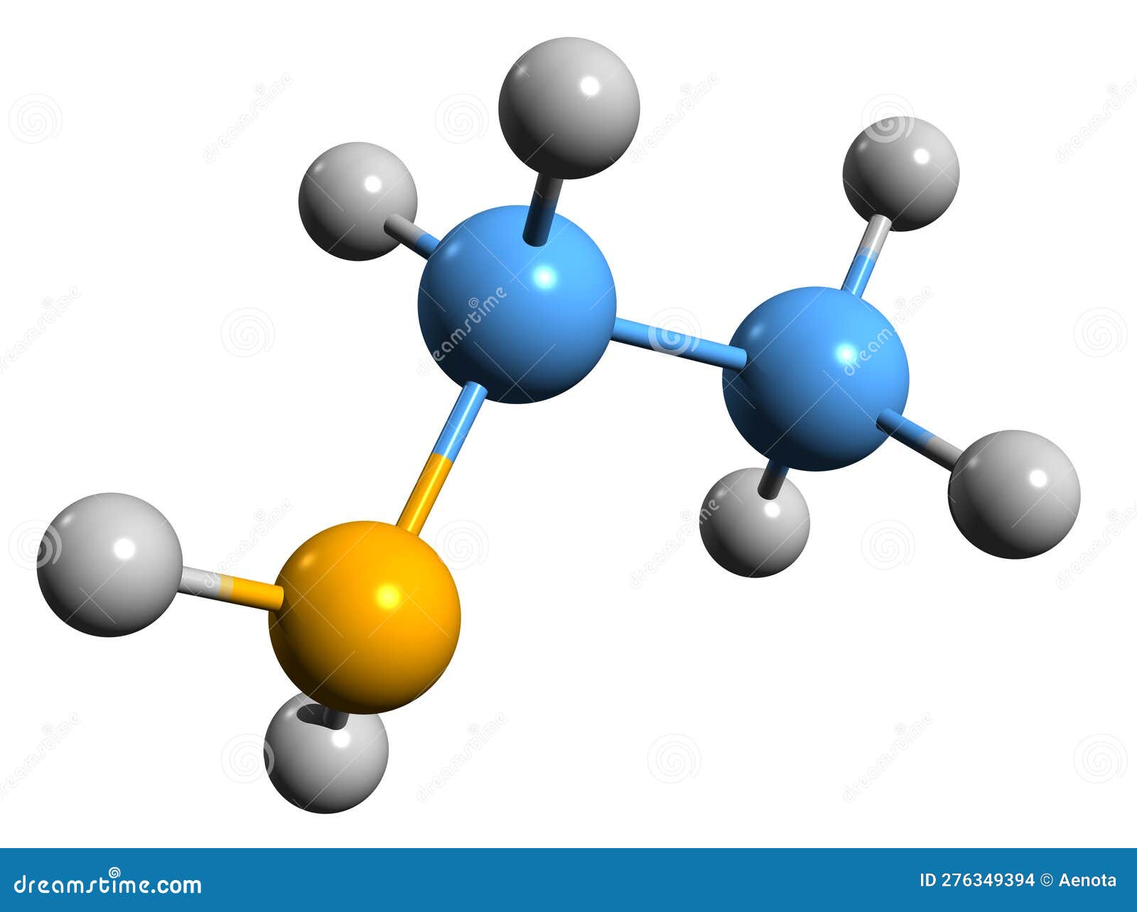 3D Image of Nitroethane Skeletal Formula Stock Illustration ...