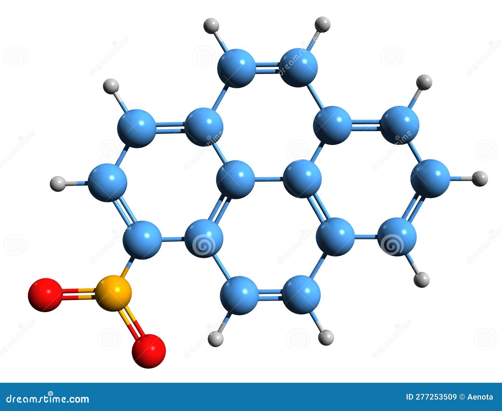 3D Image Of 1-Nitropyrene Skeletal Formula | CartoonDealer.com #277253509