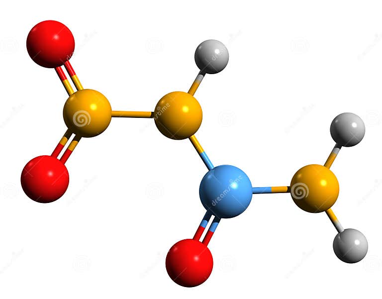 3D Image of Nitrourea Skeletal Formula Stock Illustration ...