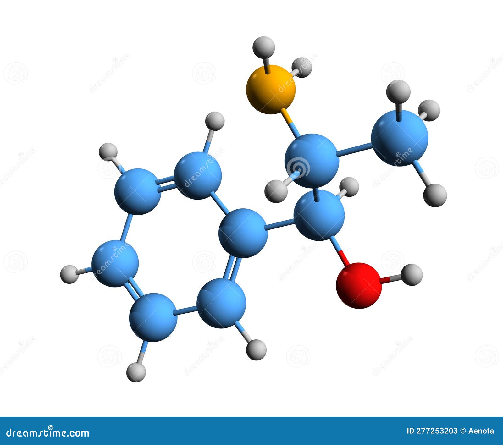 3D Image Of Norephedrine Skeletal Formula | CartoonDealer.com #277253203