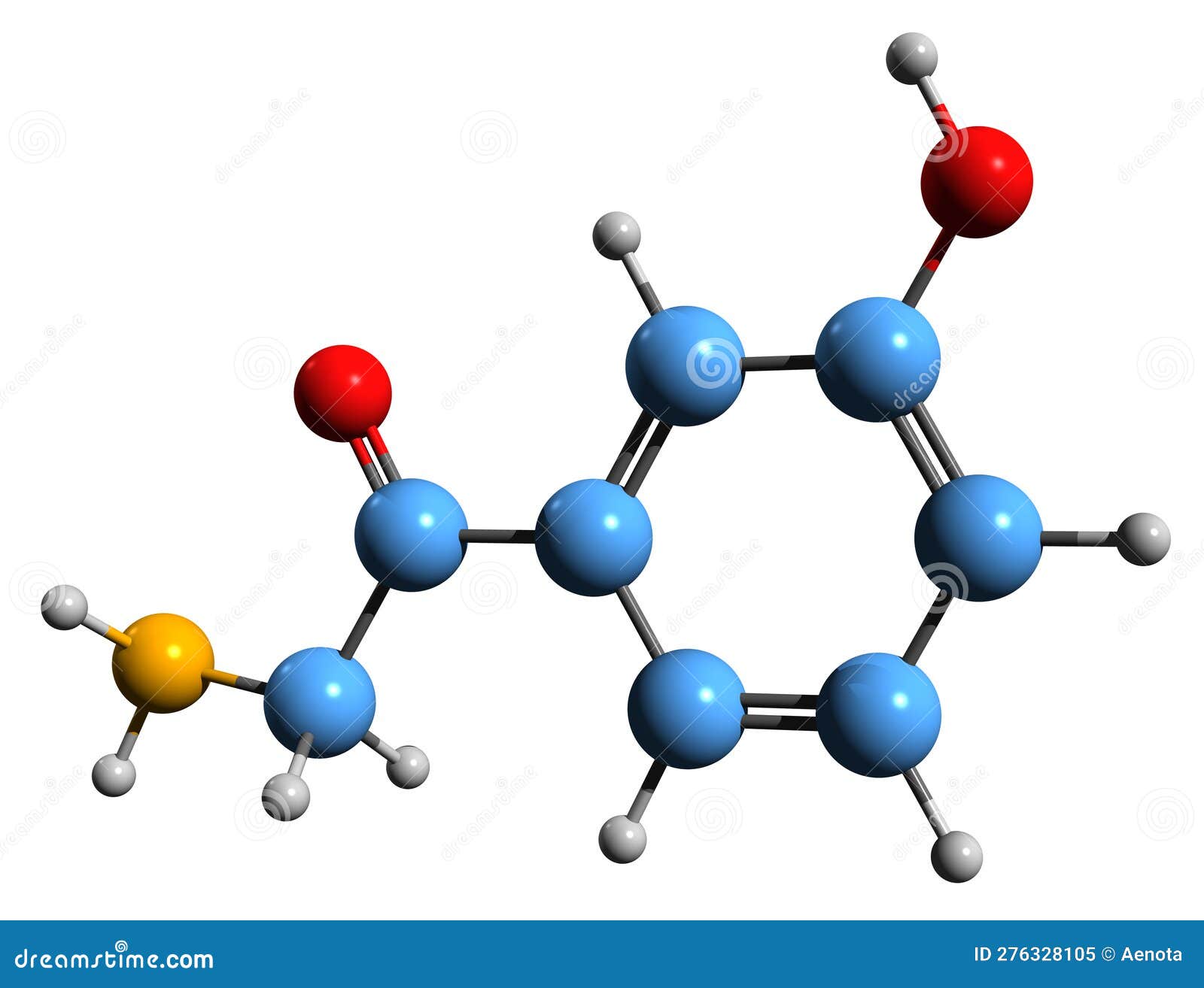 Octopamine Stimulant Drug Molecule Sympathomimetic Agent. Skeletal ...