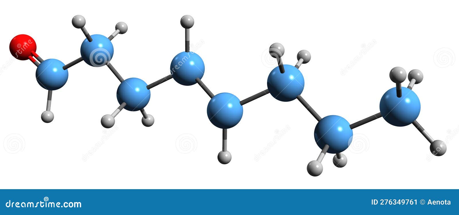 3D Image Of Aldehyde C-12 MNA Skeletal Formula | CartoonDealer.com ...