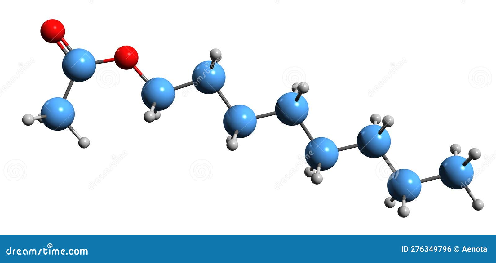 3D Image Of Octyl Formate Skeletal Formula Stock Photography ...