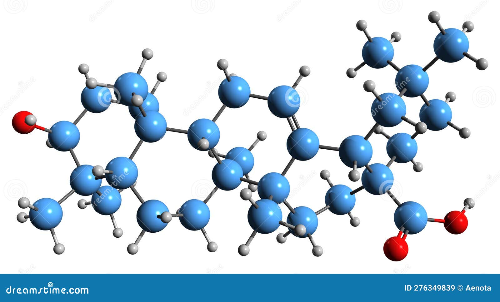 3D Image of Oleanolic Acid Skeletal Formula Stock Illustration ...