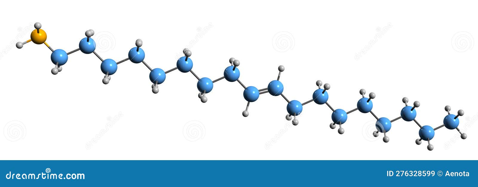 3D Image of Oleylamine Skeletal Formula Stock Illustration ...