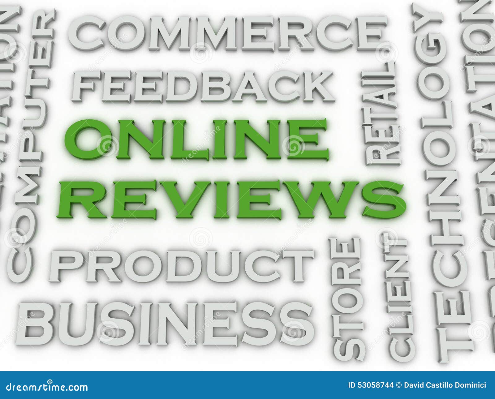 3d Image Online Reviews Issues Concept Word Cloud Background Stock ...