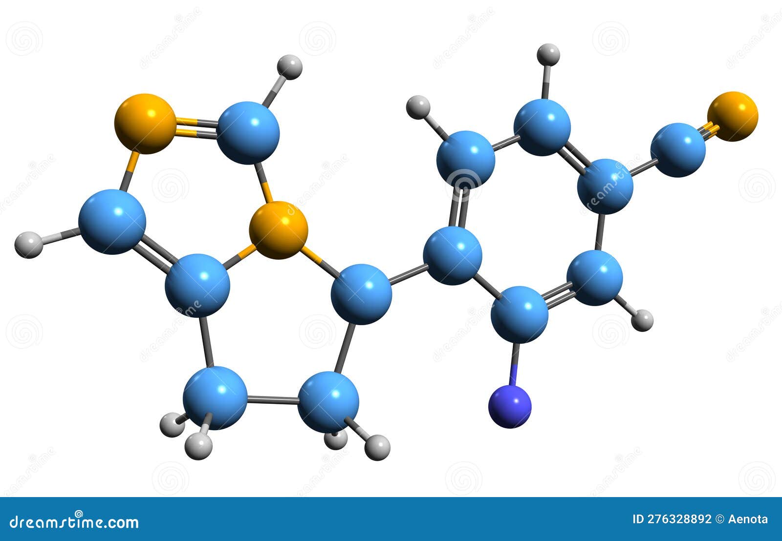 3D Image of Osilodrostat Skeletal Formula Stock Illustration ...