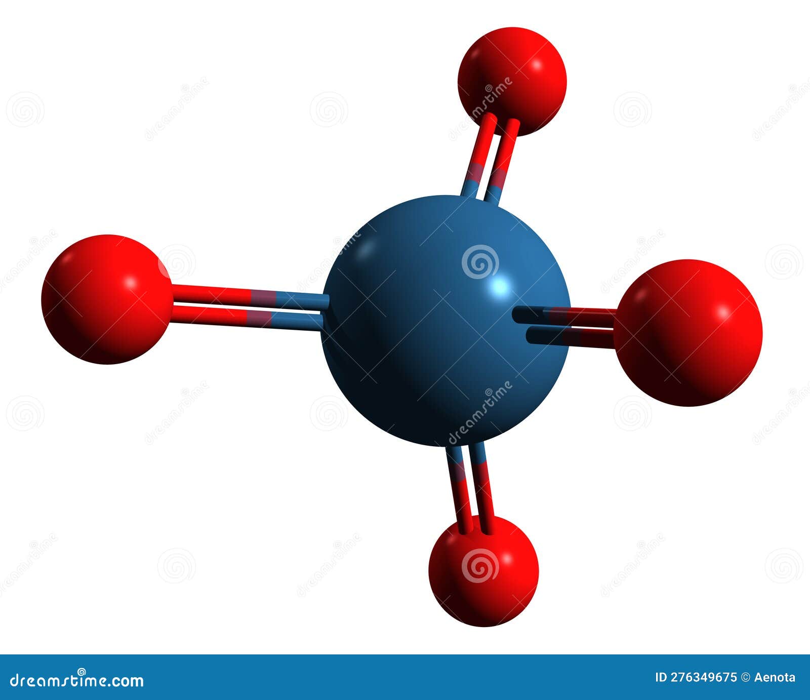 3D Image of Osmium Tetroxide Skeletal Formula Stock Illustration ...