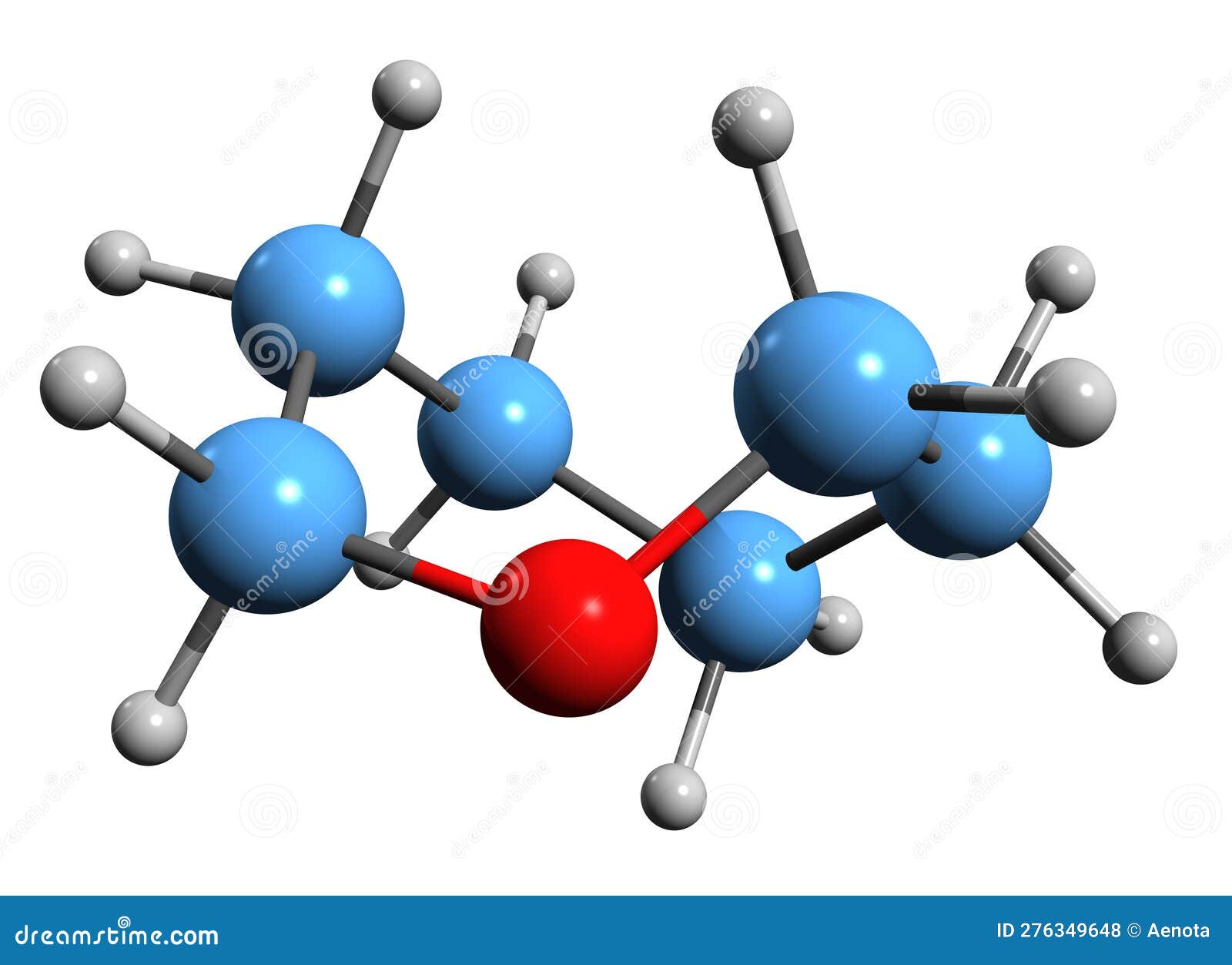 3D Image of Oxepane Skeletal Formula Stock Illustration - Illustration ...
