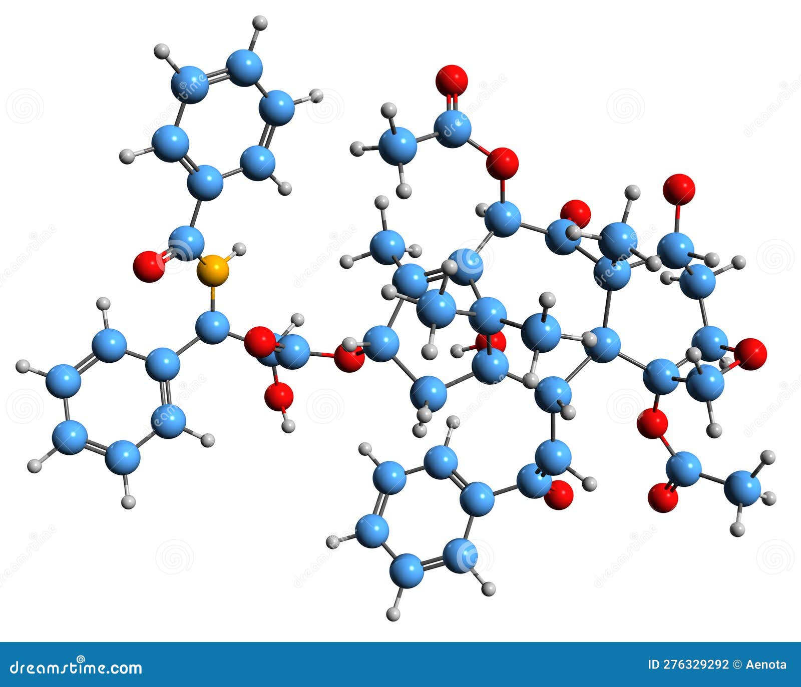 3D Image of Paclitaxel Skeletal Formula Stock Illustration ...