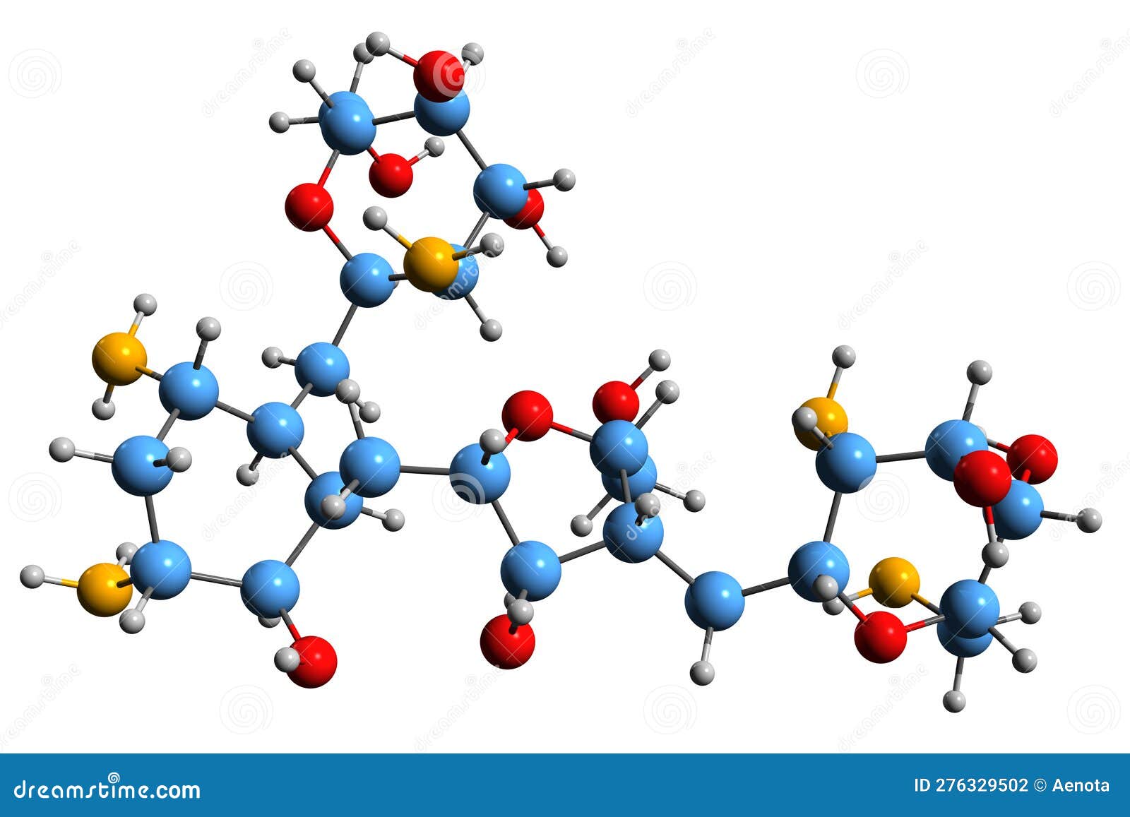 3d Image Of Paromomycin Skeletal Formula Stock Illustration
