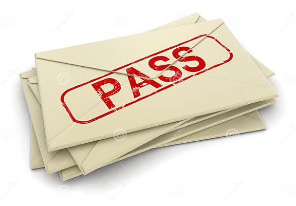 3d image of Pass letters stock illustration. Illustration of ...