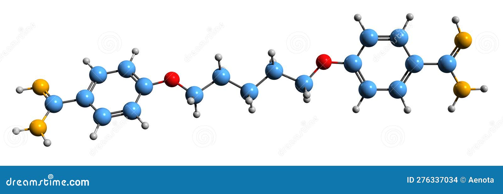 Pentamidine Antimicrobial Drug Molecule. Used In Treatment Of ...