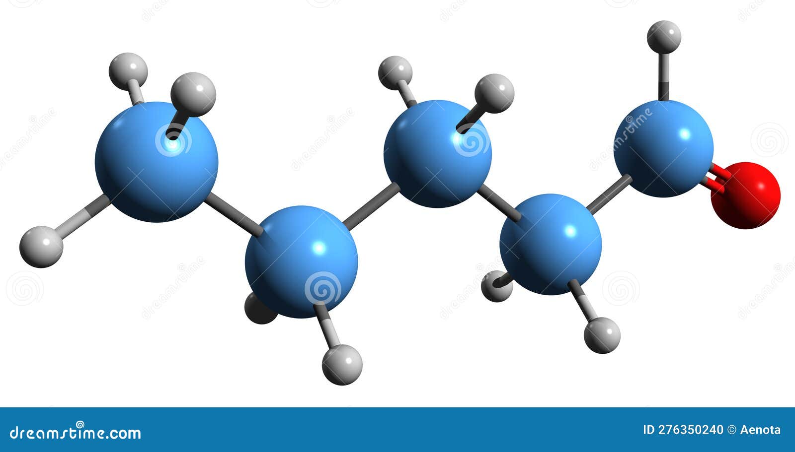 3D Image Of Pentanal Skeletal Formula Stock Photography | CartoonDealer ...