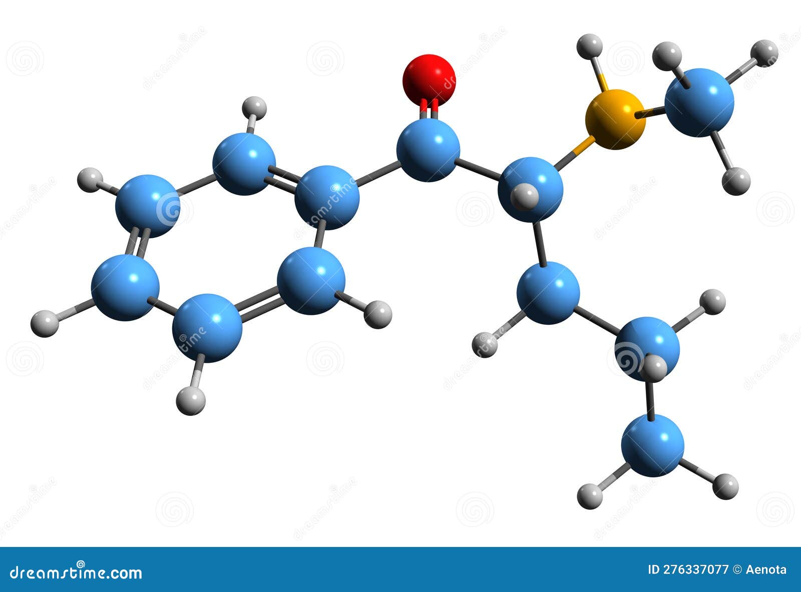 3D Image of Pentedrone Skeletal Formula Stock Illustration ...
