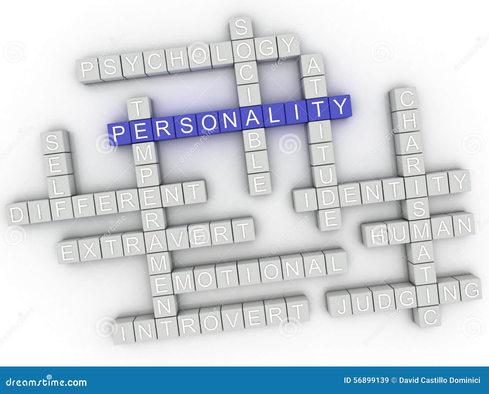 3d Image Personality Issues Concept Word Cloud Background Stock ...