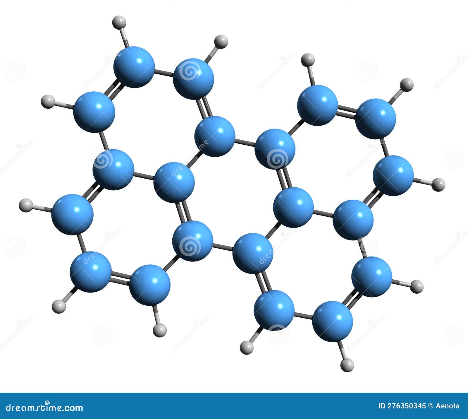 3D Image of Perylene Skeletal Formula Stock Illustration - Illustration ...
