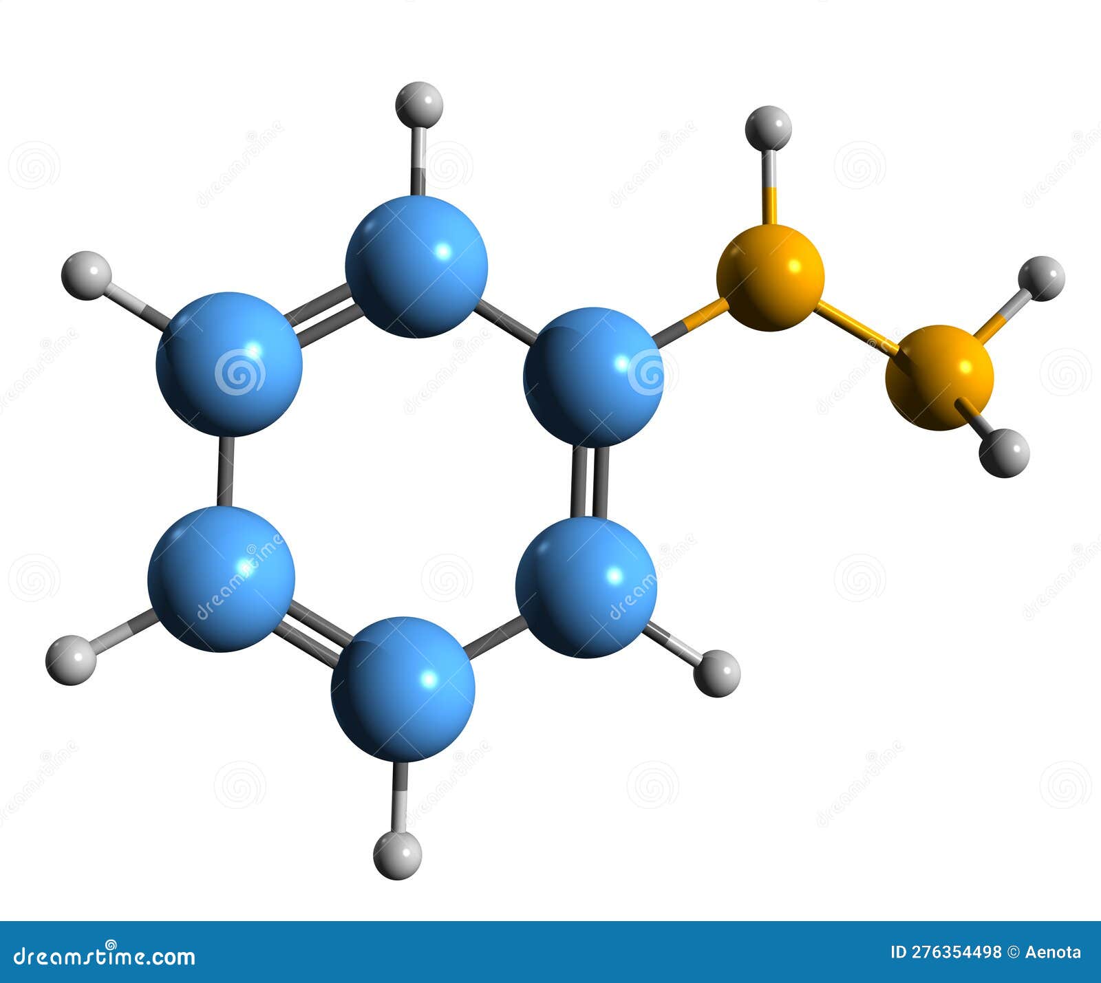 3D Image of Phenylhydrazine Skeletal Formula Stock Illustration ...