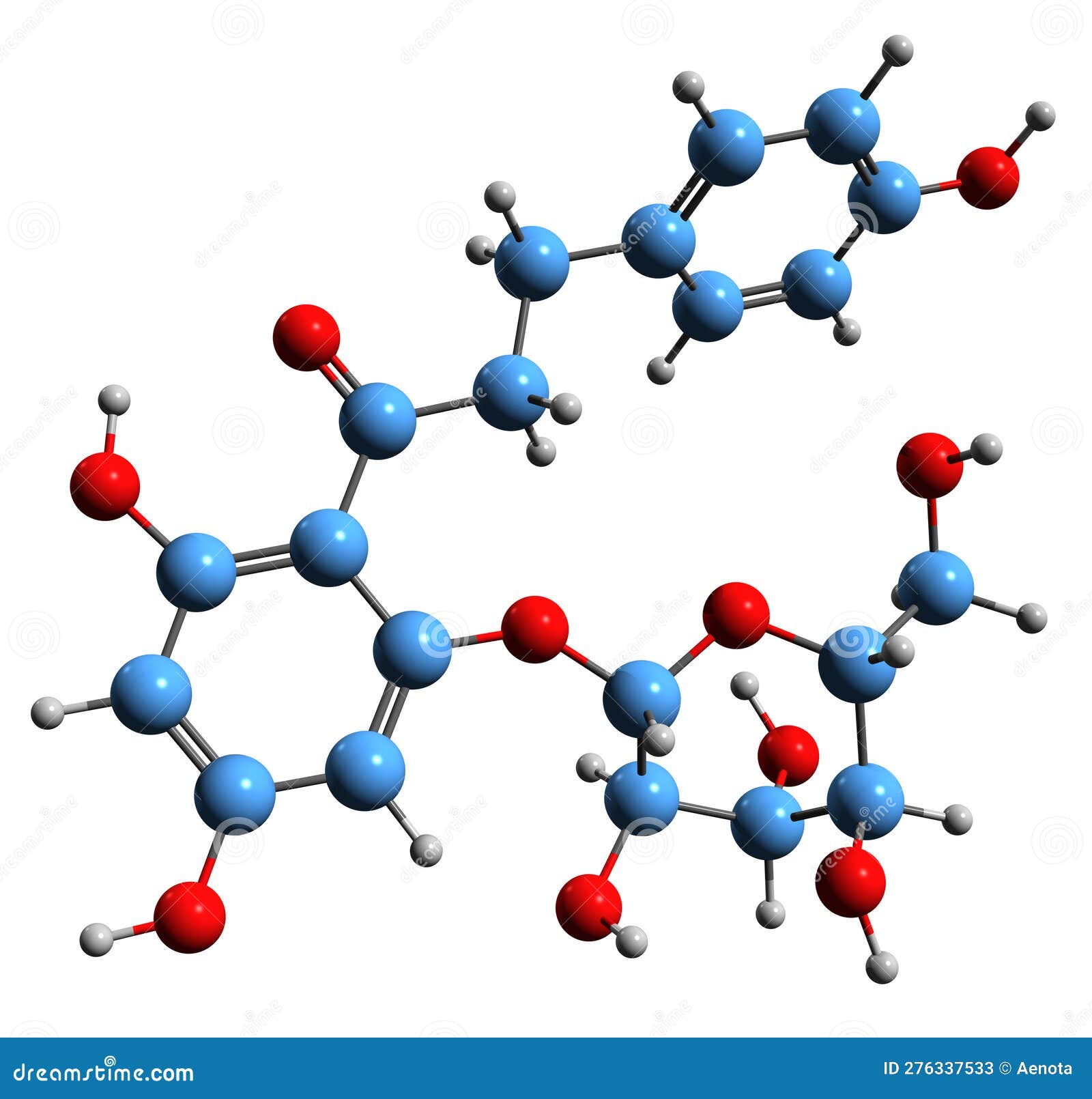 3D Image of Phlorizin Skeletal Formula Stock Illustration ...