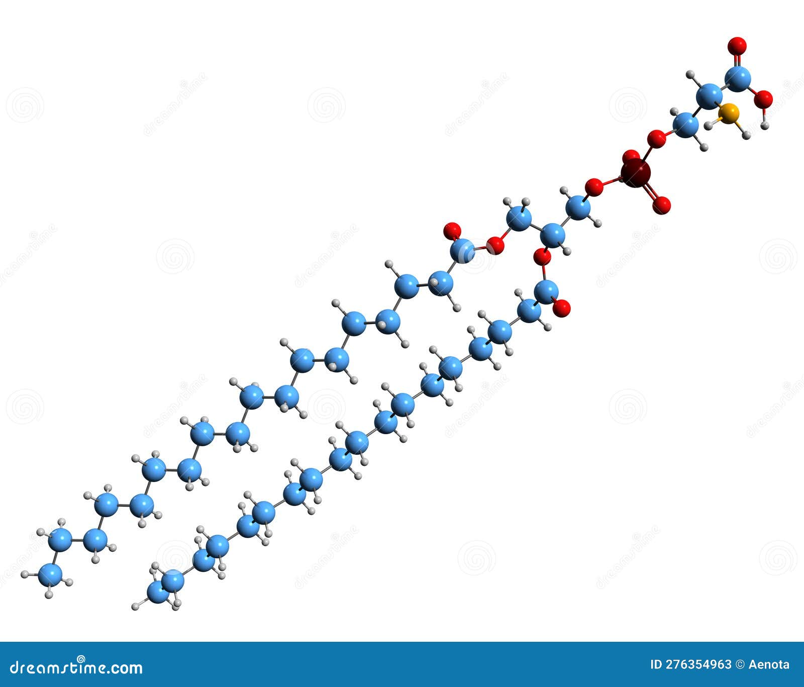 3D Image of Phosphatidylserine Skeletal Formula Stock Illustration ...