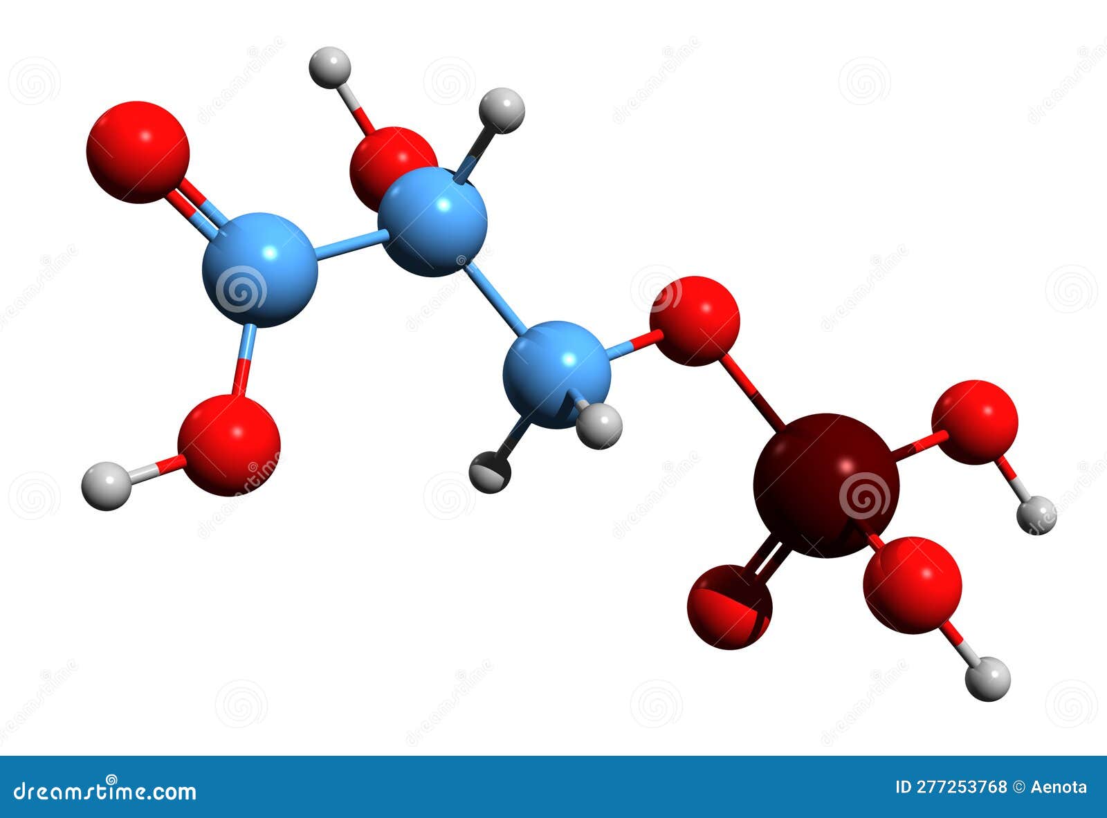 3D Image Of Glyceraldehyde 3-phosphate Skeletal Formula Stock Photo ...