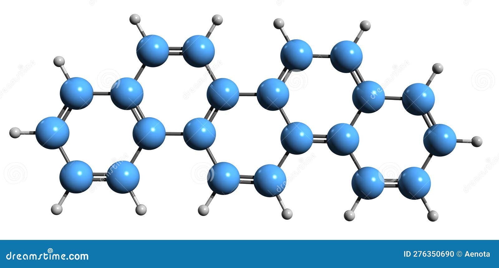 3D Image of Picene Skeletal Formula Stock Illustration - Illustration ...