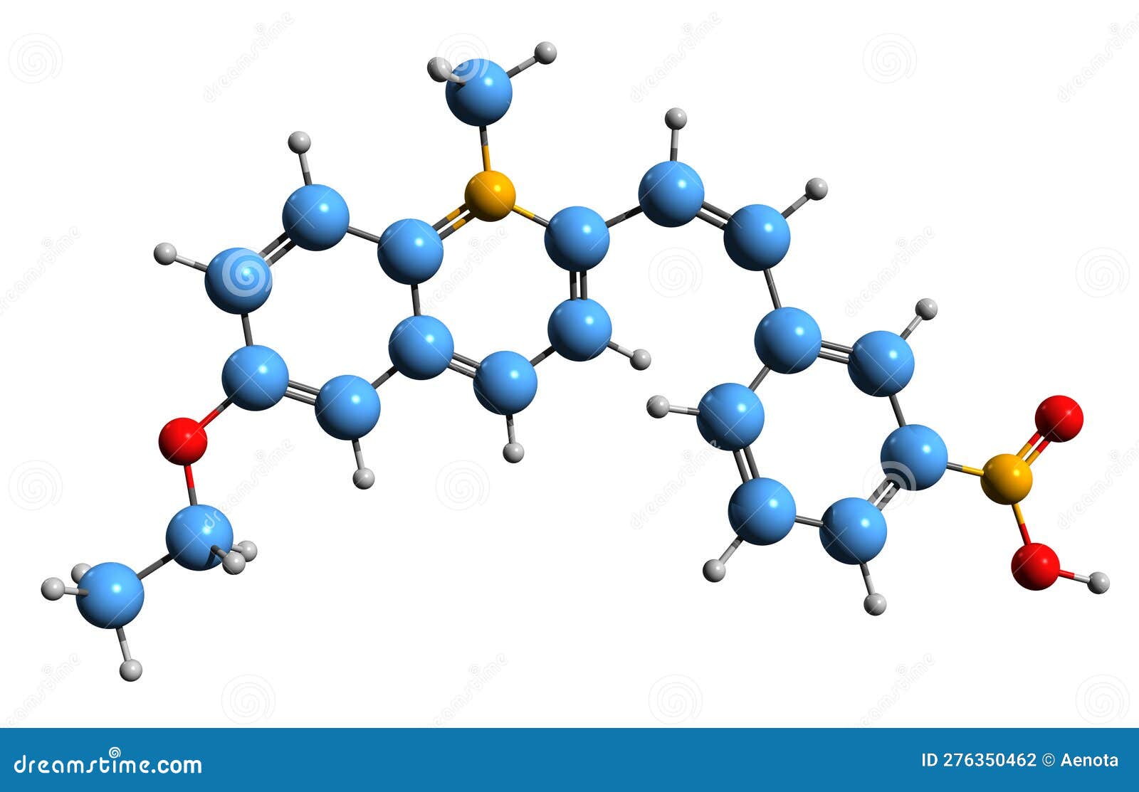 Quinoline Yellow Of C18H11NO2 3D Conformer Animated Render. Food ...
