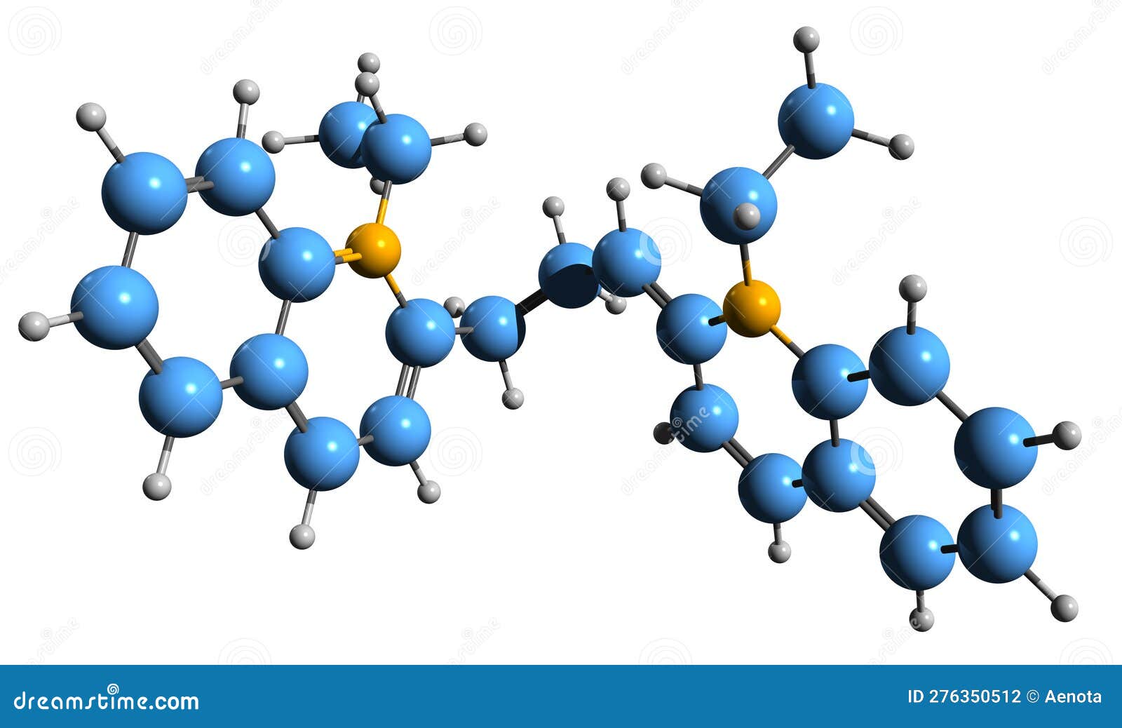 3D Image of Pinacyanol Skeletal Formula Stock Illustration ...