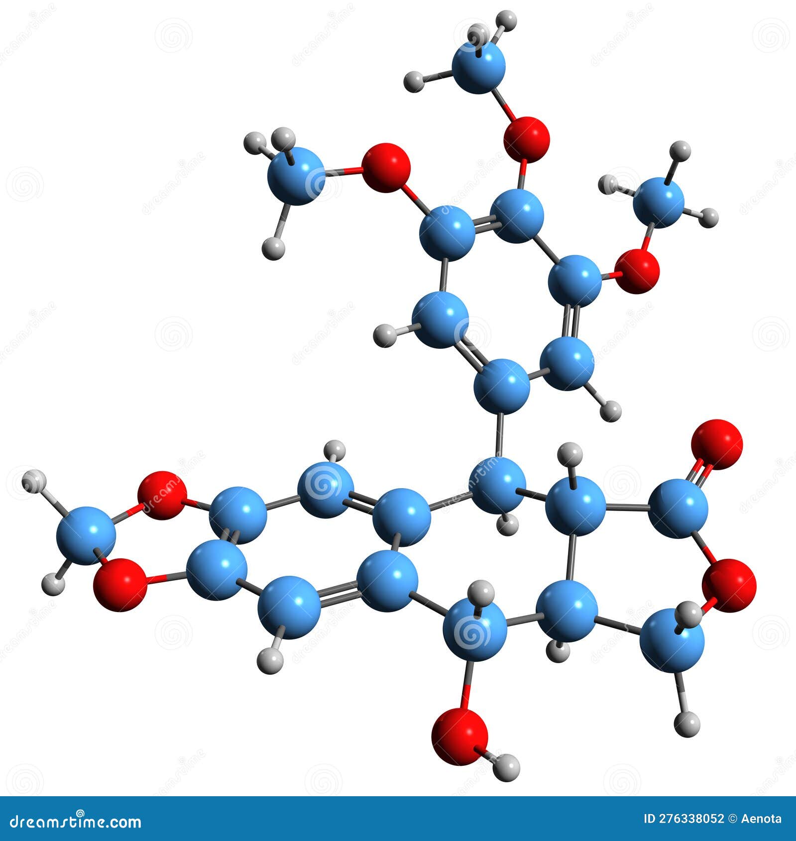 3D Image Of Podophyllotoxin Skeletal Formula Stock Photo ...
