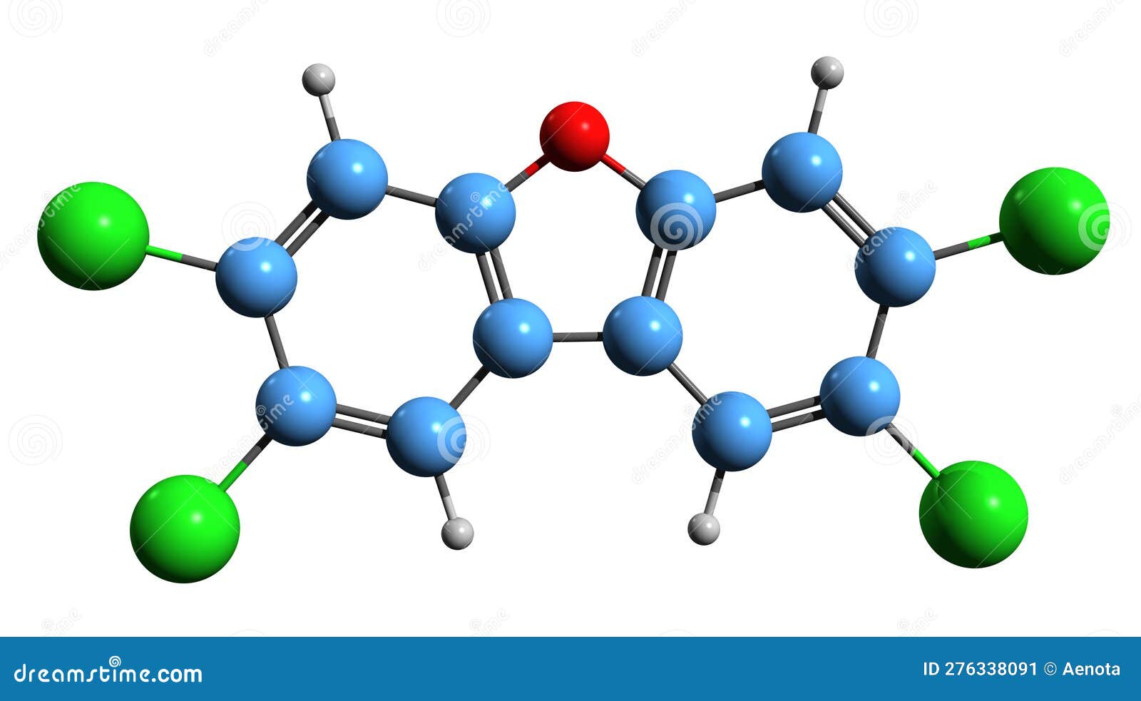3D Image Of Polychlorinated Biphenyls Skeletal Formula Stock ...