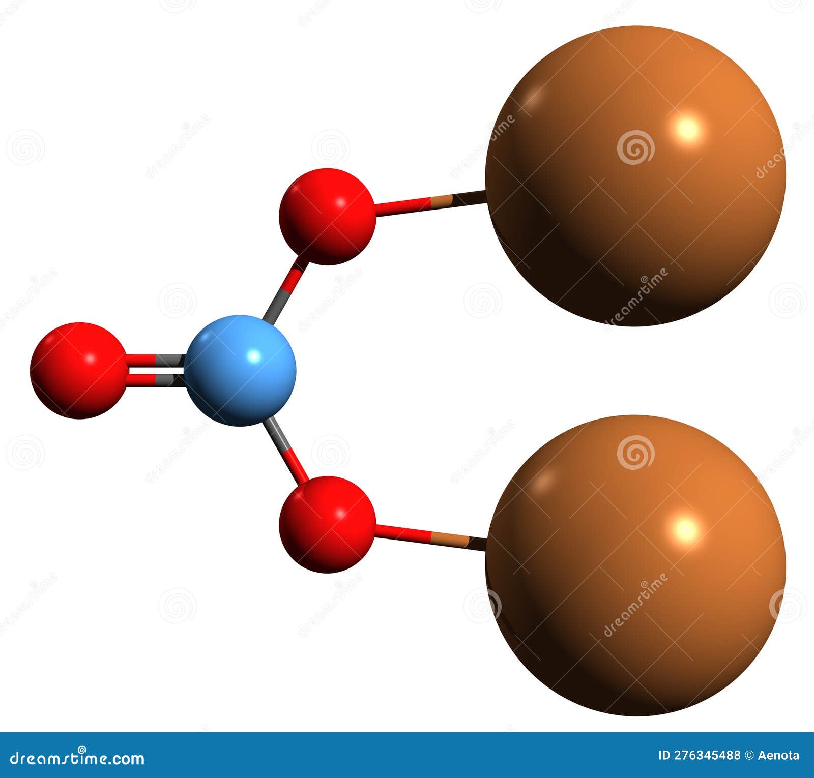 3D Image of Potassium Carbonate Skeletal Formula Stock Illustration ...