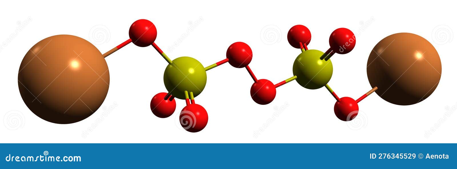 3D Image of Potassium Persulfate Skeletal Formula Stock Illustration ...