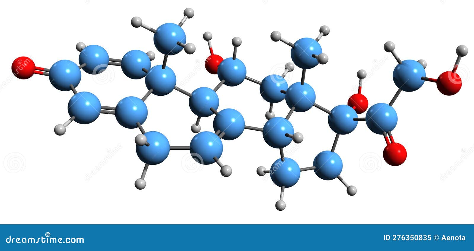 3D Image of Prednisolone Skeletal Formula Stock Illustration ...