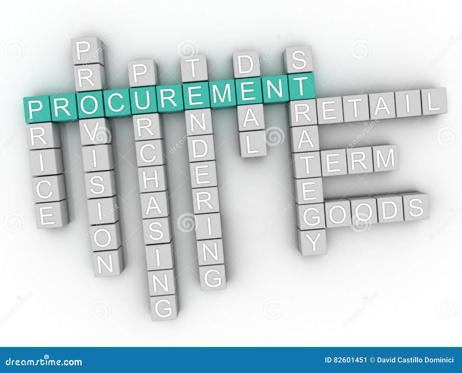 3d Image Procurement Word Cloud Concept Stock Illustration ...