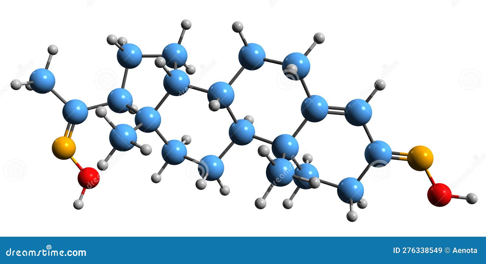 3D Image Of Progesterone Dioxime Skeletal Formula Royalty-Free Stock ...