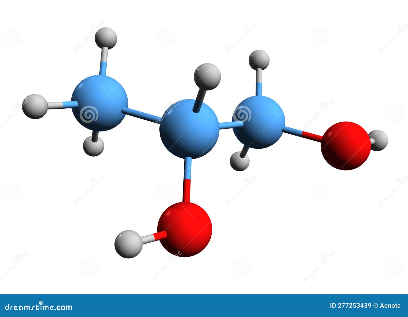 3D Image of Propylene Glycol Skeletal Formula Stock Illustration ... 3D Image of Propylene Glycol Skeletal Formula Stock Illustration ...
