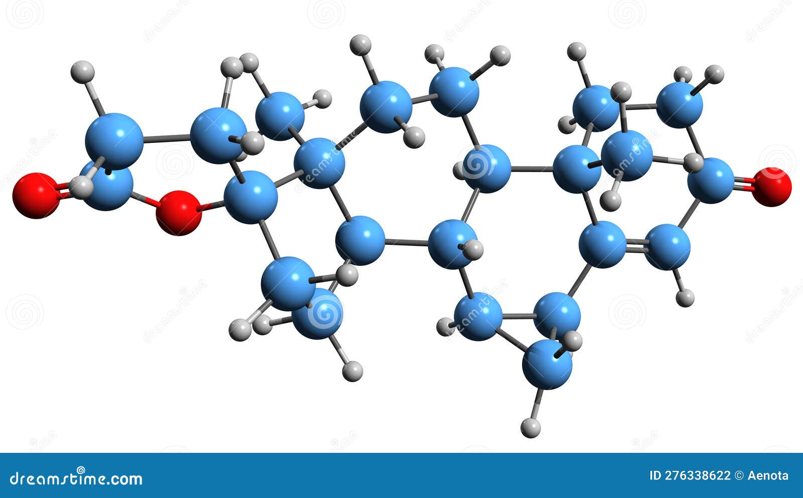 3D Image of Prorenone Skeletal Formula Stock Illustration ...