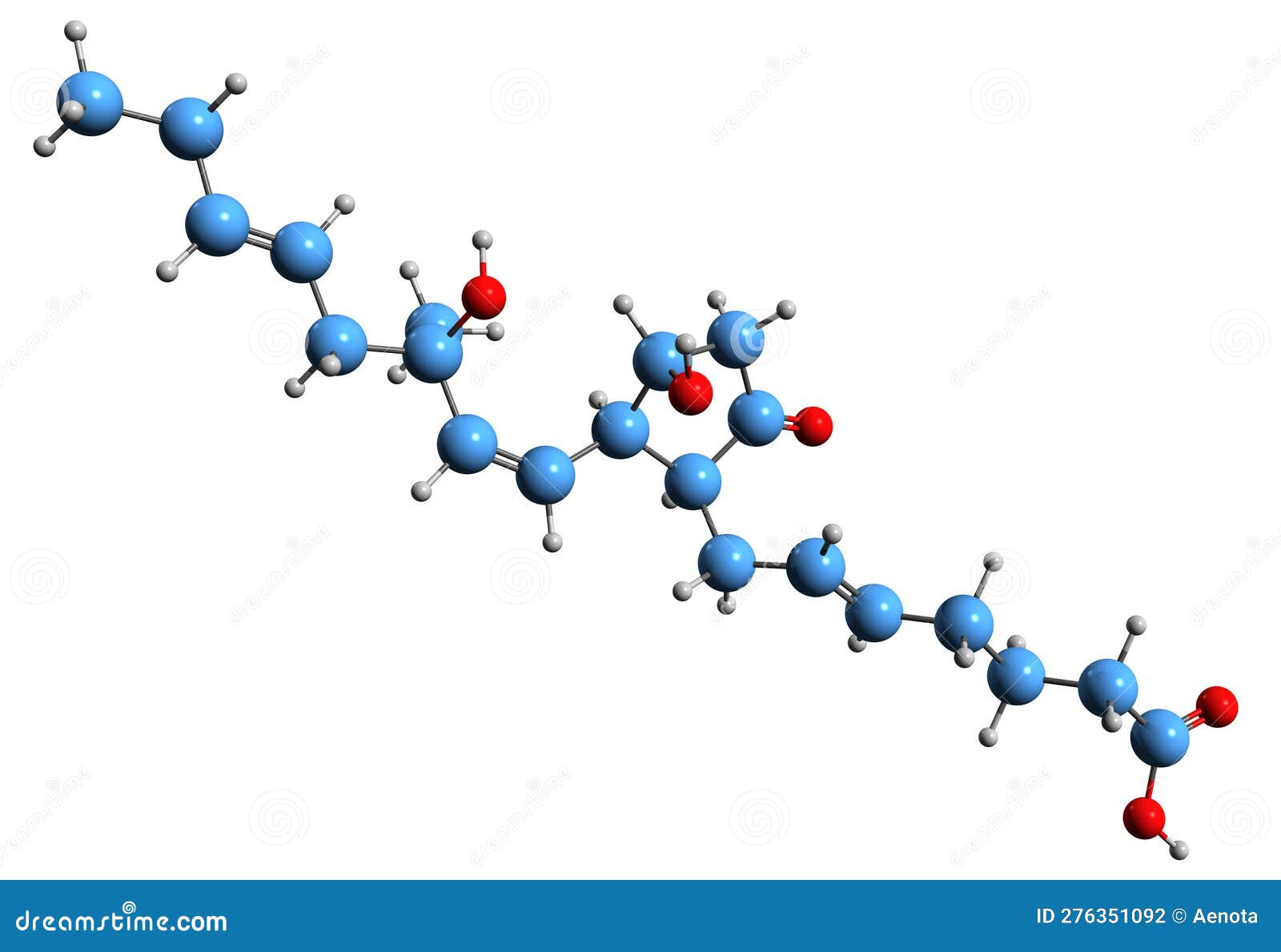 3D Image of Prostaglandin E3 Skeletal Formula Stock Illustration ...