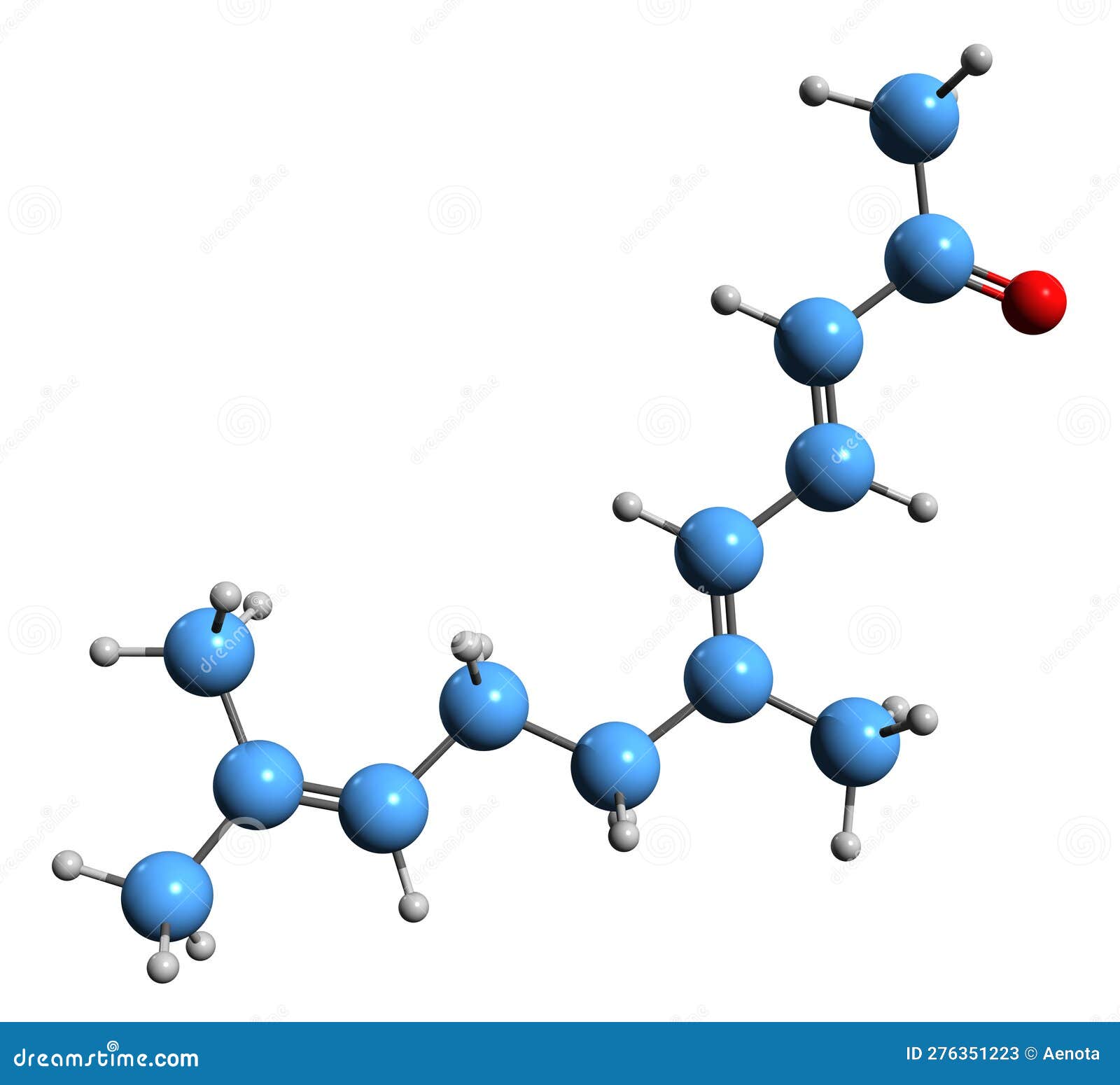3D Image Of Ionone Skeletal Formula Stock Photography | CartoonDealer ...